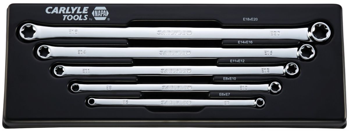 Carlyle Tools - 5 Piece Double Star Box End Spanner Set - DSBEWS5