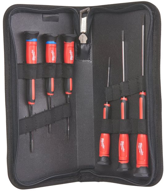 MILWAUKEE 6PC PRECISION STANDARD SCREWDRIVER SET - Milwaukee