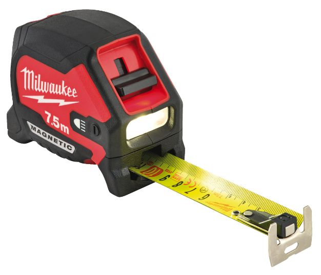 MILWAUKEE LED MAGNETIC TAPE MEASURE - 7.5 M - Hand Tools