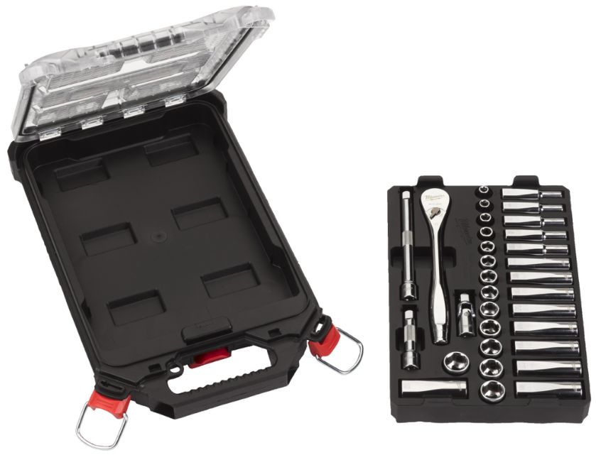 MILWAUKEE 3/8 RATCHET AND SOCKET PACKOUT SET - 32 PC