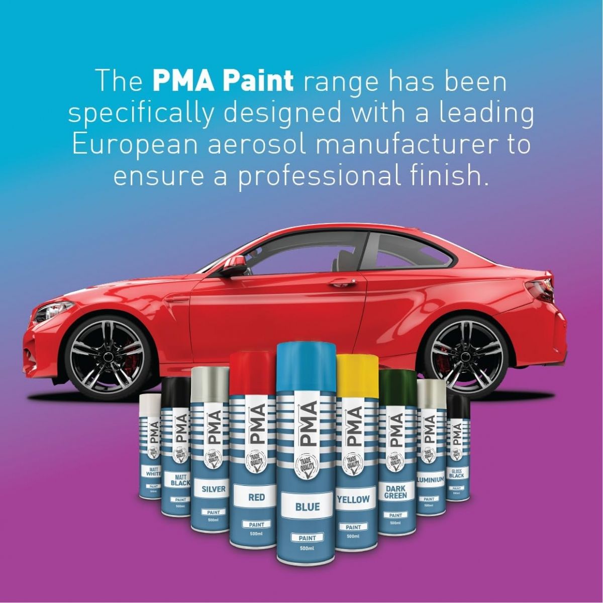 PMA MATT VHT Black Spray Paint Aerosol 500ml - PCPA1036