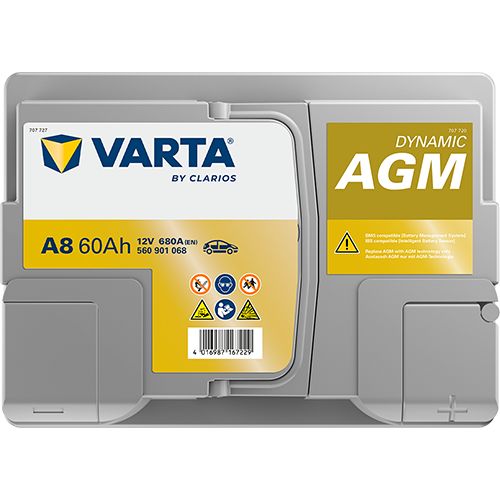 A8 Varta Dynamic AGM 027 Car Battery 12V 60Ah (560901068)