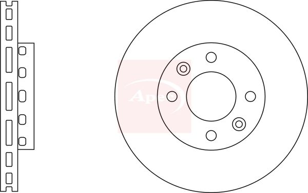 Apec Brake Disc Vented Front DSK2268 - Braking - Brake Discs