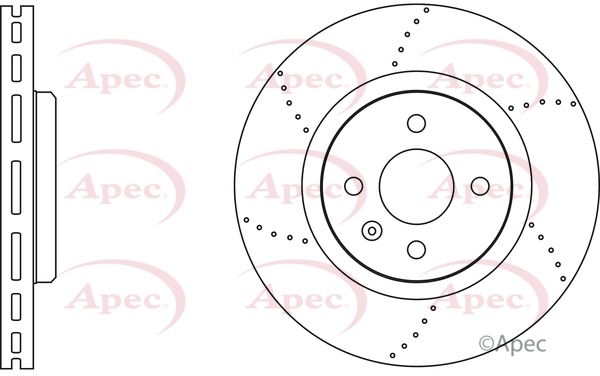 Apec Brake Disc Single Vented DSK2778 - Brake Discs