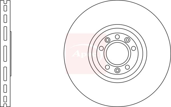 Apec Brake Disc Vented Front DSK2882 - Braking - Brake Discs