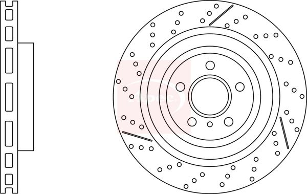 Apec Brake Disc Vented Rear DSK3238 - Braking - Brake Discs