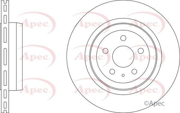 Apec Brake Disc Single Vented Rear DSK3333 - Brake Discs