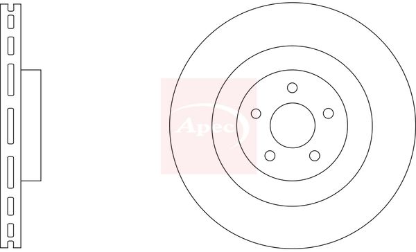 Apec Brake Disc Vented Front DSK3336 - Braking - Brake Discs