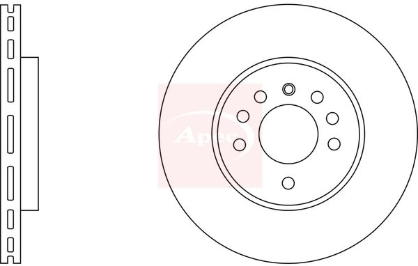Apec Brake Disc Vented Front DSK578 - Braking - Brake Discs