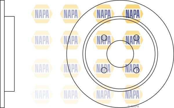 NAPA Brake Disc Solid Rear NBD5278 - Braking - Brake Discs