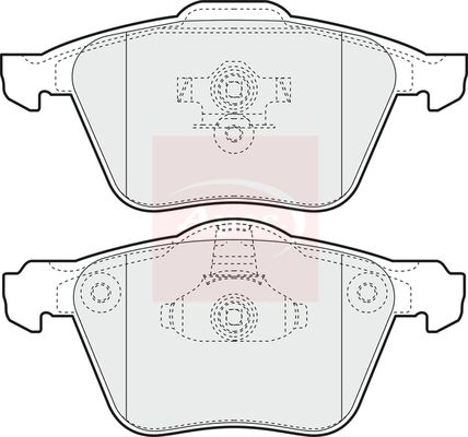 Apec Brake Pads Set Front PAD1411 - Braking - Brake Pads