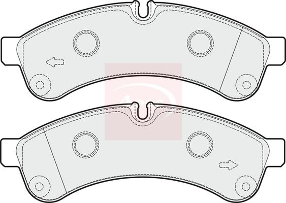 Apec Brake Pads Set Rear PAD1645 - Braking - Brake Pads