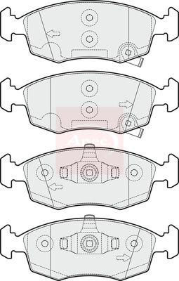 Apec Brake Pads Set Front PAD1933 - Braking - Brake Pads