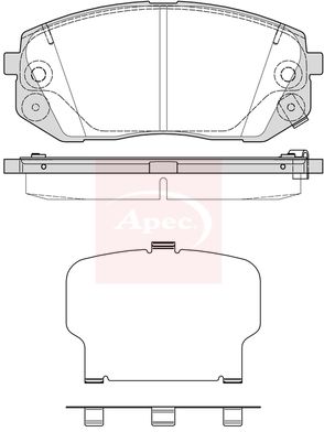 Apec Brake Pads Set Front PAD2348 - Braking - Brake Pads