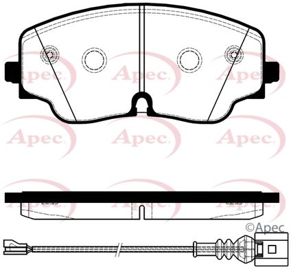 Apec Brake Pads Set Front PAD2465 - Braking - Brake Pads