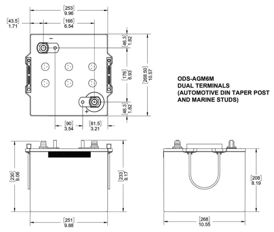 PC2250 ODYSSEY Battery 12V 2250 Cranking Amps (ODS-AGM6M)